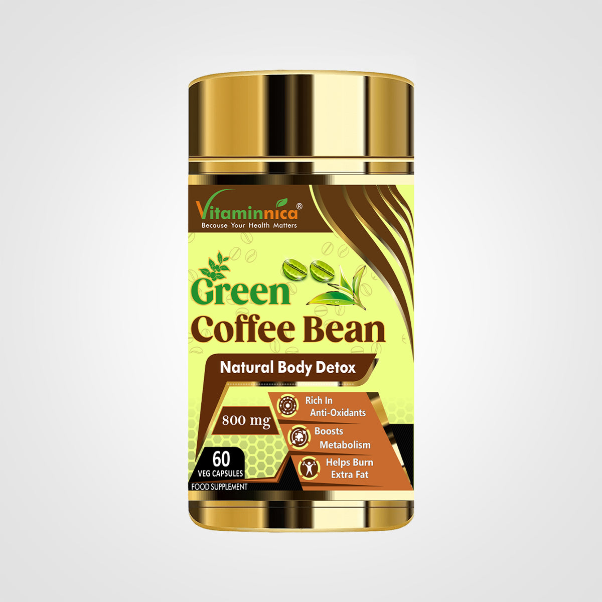 Green Coffee Bean Veg Capsules Online in UK | Vitaminnica – Vitaminnica ...