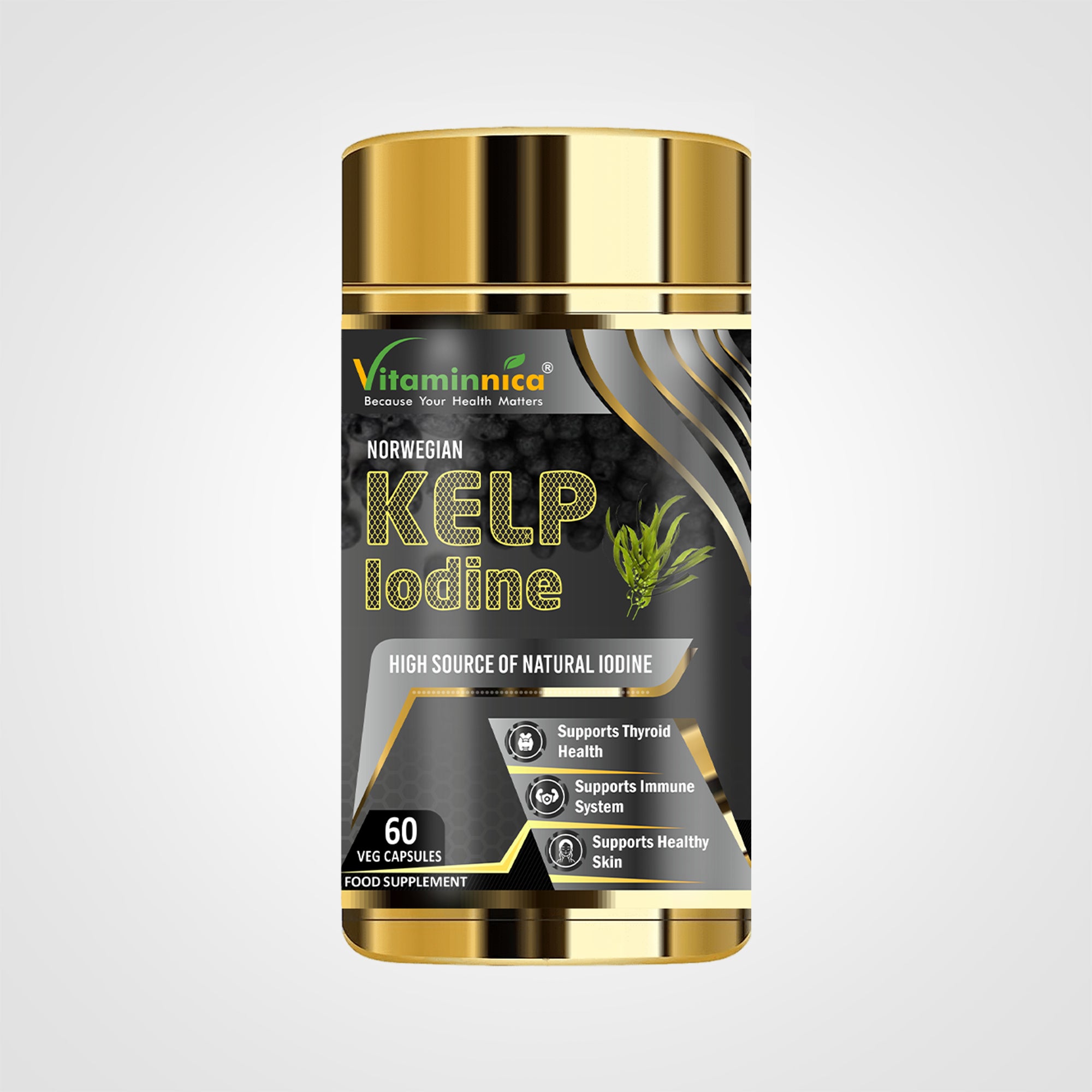 Vitaminnica Norwegian Kelp Iodine- 60 Capsules – Vitaminnica Healthcare